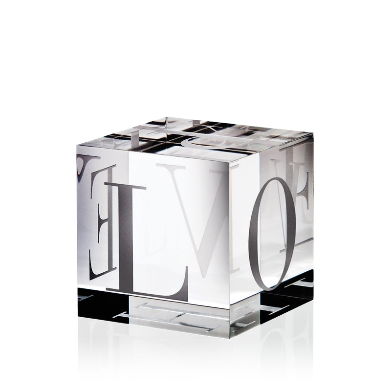 Steuben Love/Hope Cube – Hamilton Business Gifts
