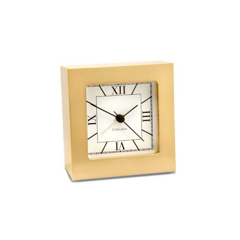 Chelsea Square Alarm Clock Brass – Hamilton Business Gifts